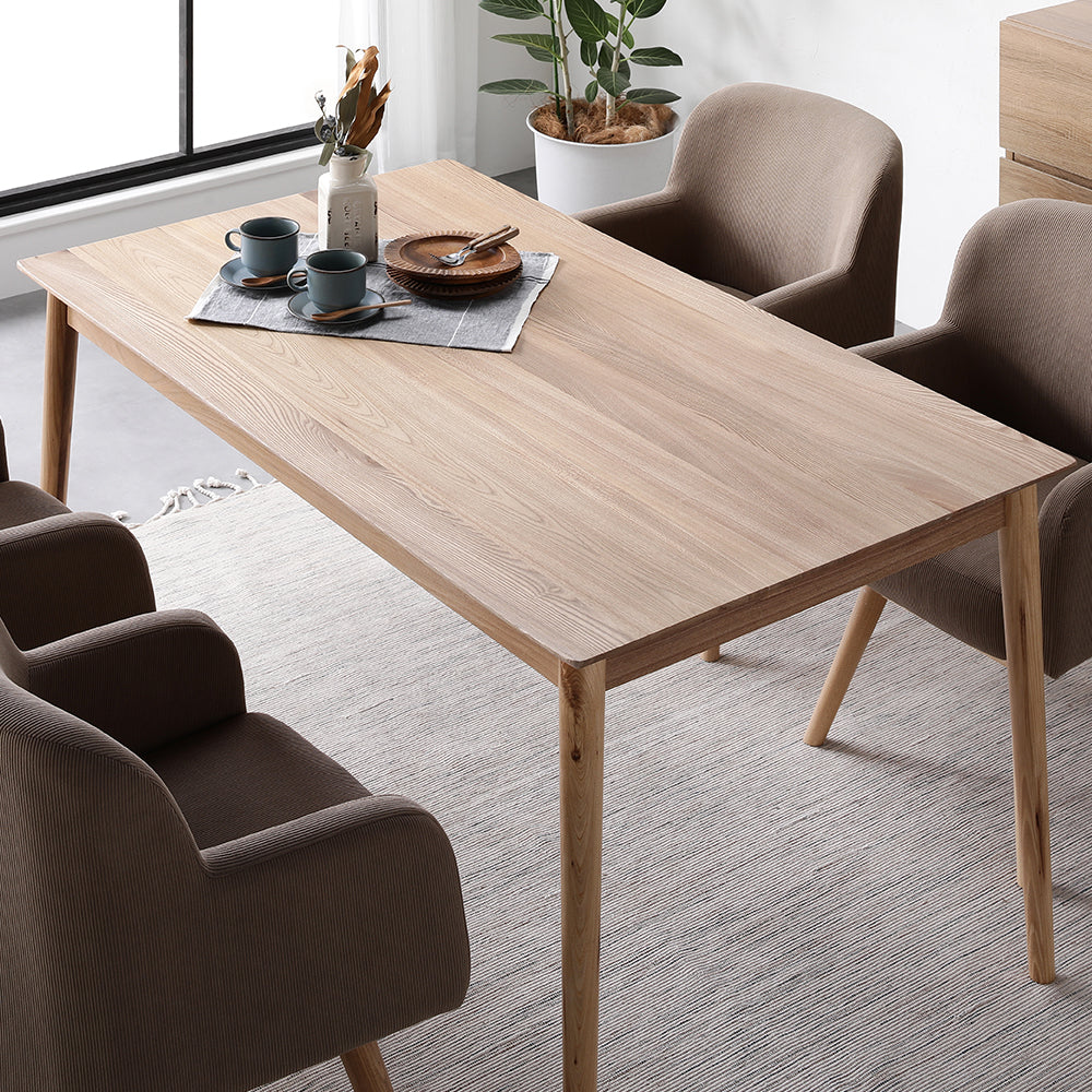 天然木ダイニング テーブル（幅80cm/幅140cm）単品 『Duuce デュース』/無垢材を使用したあたたかなデザインのダイニングテーブル|RASIK（ラシク）