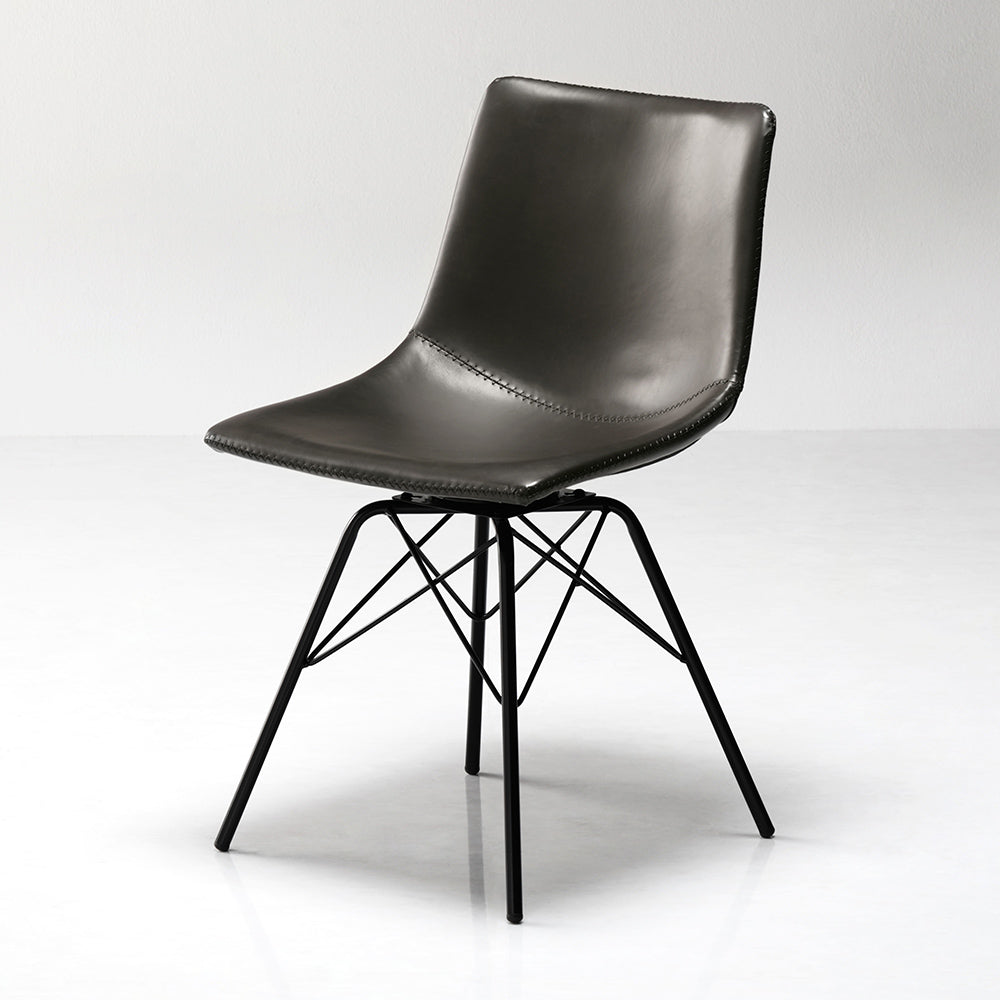 回転式 レザーダイニングチェア 単品（1脚）/異素材MIX回転チェア|RASIK（ラシク）