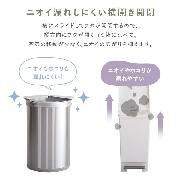 自動開閉センサー付き ゴミ箱 （横開き）47L/手をかざすだけで蓋が開く臭いが漏れにくいごみ箱|RASIK（ラシク）