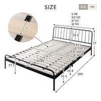 アイアンベッド『Linique リニーク』/無骨でクールなフォルムデザインのすのこベッド – RASIK（ラシク）家具・インテリア専門店